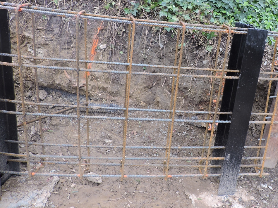 Soldier Pile and Concrete Panel Retaining Wall